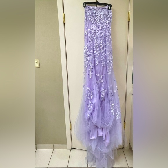 Hebeos | Dresses | Hebeos Lavender Spaghetti Strap Prom Dress With ...